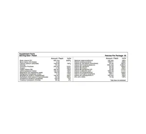 PATCHAID Multivitamin Plus Topical Patch Without Iron