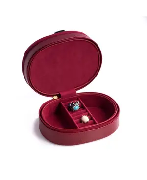 BEY-BERK Lizard 2 Level Jewelry Case With Mirror