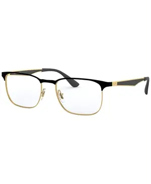 Ray-ban Square Eyeglasses - Gold Blk