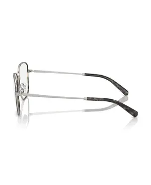 Brooks Brothers Square Metal Eyeglasses - Matte Silver