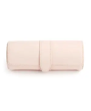 ROYCE NEW YORK Suede Lined Travel Watch Roll - Pink