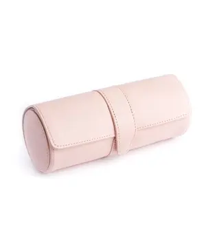ROYCE NEW YORK Suede Lined Travel Watch Roll - Pink