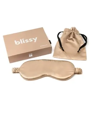 BLISSY Pure Silk Sleep Mask - Taupe