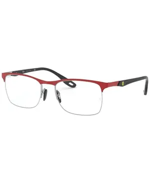 Ray-ban Scuderia Ferrari Square Eyeglasses - Matte Red