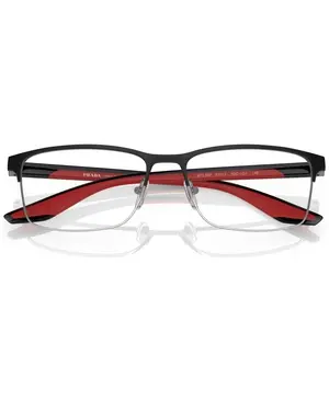 Prada Rectangle Eyeglasses - Black,silver-tone