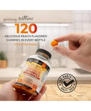 BIOSCHWARTZ Turmeric Curcumin Ginger Gummies High Absorption