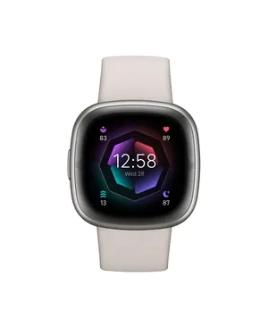 FITBIT Smartwatch - Lunar White,platinum