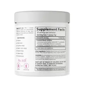 TEAMI BLENDS Gut Love Probiotic + Prebiotic Powder- Shelf Stable 7.4 Oz