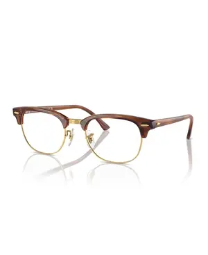Ray-ban Ray-Ban Clubmaster Eyeglasses Striped Brown