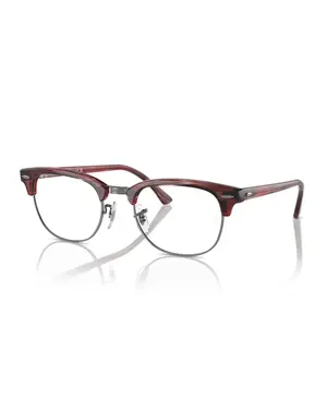 Ray-ban Ray-Ban Clubmaster Eyeglasses Striped Red