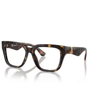 Burberry Full Rim Square Eyeglasses - Dark Havana