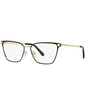 Versace Pillow Eyeglasses - Matte Black,gold-tone