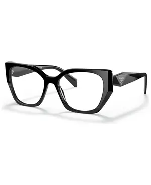 Prada Pr 18wv Irregular Full Rim Eyeglasses - Black