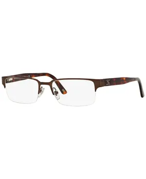 Versace Ve1184 Rectangle Eyeglasses - Brown