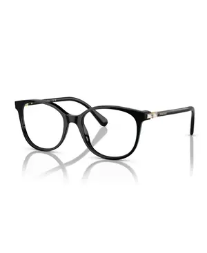 SWAROVSKI Square Frame Eyeglasses - Solid Black