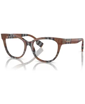 Burberry Burberry Cat Eye Eyeglasses Check Brown