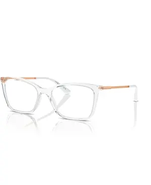 VOGUE EYEWEAR Vogue Eyewear Butterfly Full Rim Eyeglasses With Rose Gold Tone Accents Transparent