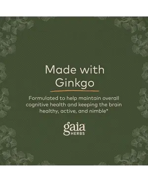 GAIA HERBS Ginkgo Leaf Traditionally Used To Support Healthy Circulation And Brain Function