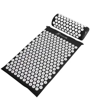 PROSOURCEFIT Acupressure Mat And Pillow Set - Black