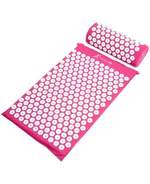 PROSOURCEFIT Acupressure Mat And Pillow Set - Pink