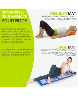 PROSOURCEFIT Acupressure Mat And Pillow Set - Pink