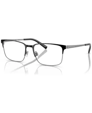 Ralph Lauren Rectangle Eyeglasses - Semi Matte Black,gunmetal