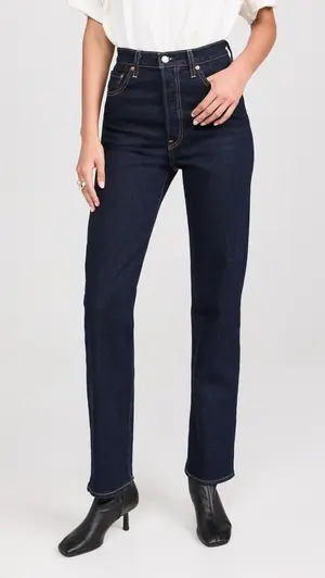 LEVI'S Ribcage Full Length Jeans - Small Course