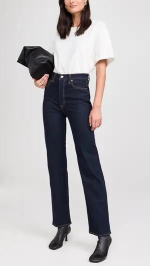 LEVI'S Ribcage Full Length Jeans - Small Course