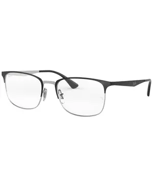 Ray-ban Rx6421 Rectangle Eyeglasses - Black Silv