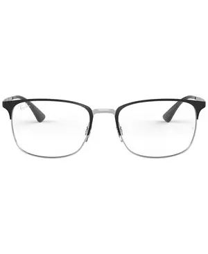Ray-ban Rx6421 Rectangle Eyeglasses - Black Silv