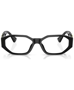 Versace Irregular Acetate Eyeglasses - Black