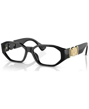 Versace Irregular Acetate Eyeglasses - Black