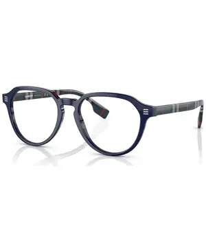 Burberry Phantos Eyeglasses - Top Blue On Navy Check
