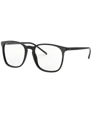 Ray-ban Square Eyeglasses With Tortoiseshell Finish - Black