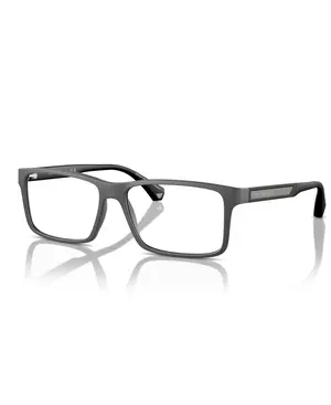 Emporio Armani Rectangle Eyeglasses - Matte Dark Grey
