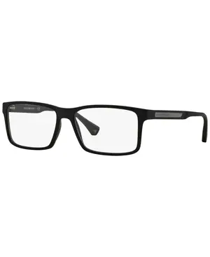 Emporio Armani Rectangle Eyeglasses - Rubber Black