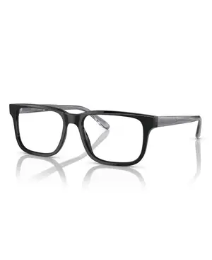 Emporio Armani Full Rim Rectangle Eyeglasses - Black