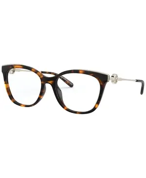 Michael Kors Michael Kors Square Eyeglasses With Embellished Logo Brown