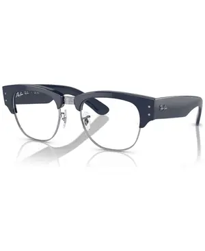Ray-ban Ray-Ban Clubmaster Eyeglasses Blue On Silver-tone
