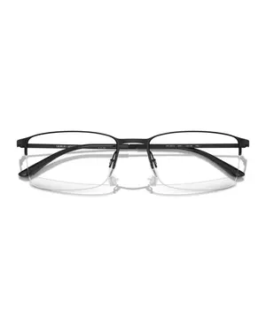 Giorgio Armani Half Rim Eyeglasses - Matte Black