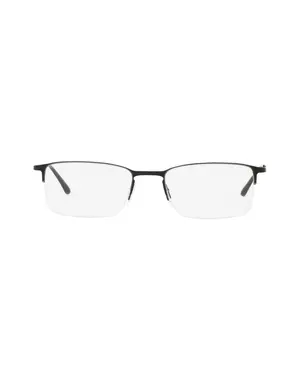Giorgio Armani Half Rim Eyeglasses - Matte Black