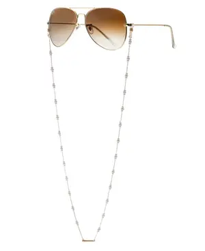 Ettika 18k Gold Plated Imitation Pearl Moments Glasses Chain - Gold-plated