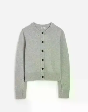 Madewell Cashmere Button-front Cardigan Sweater - Hthr Cloud Grey