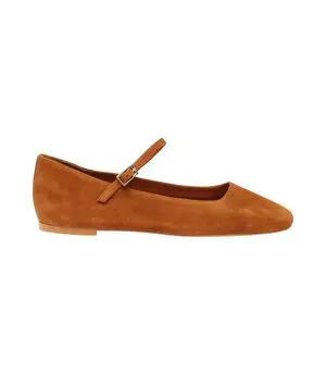 AUGUSTA Julieta Suede Ballet Pumps - Brown