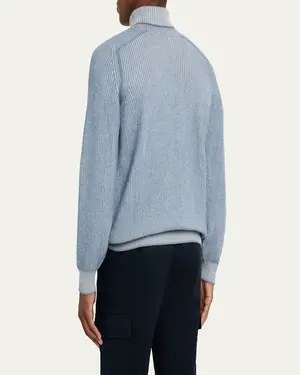 Sease Cashmere Ribbed Turtleneck Sweater