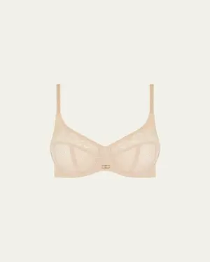 Chantelle Underwire Three-part Lace Bra Black