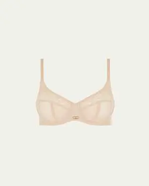 Chantelle Underwire Three-part Lace Bra - Nude Blush