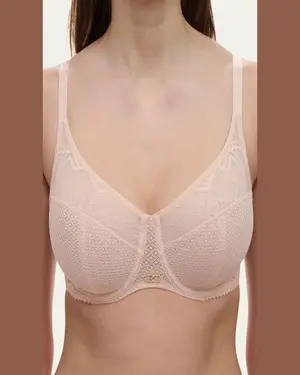 Chantelle Underwire Three-part Lace Bra - Nude Blush