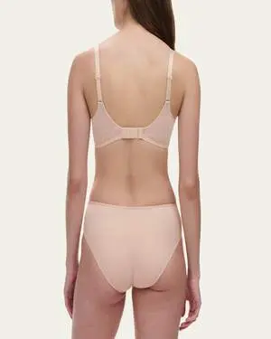 Chantelle Underwire Three-part Lace Bra - Nude Blush