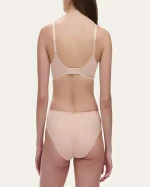 Chantelle Underwire Three-part Lace Bra - Nude Blush